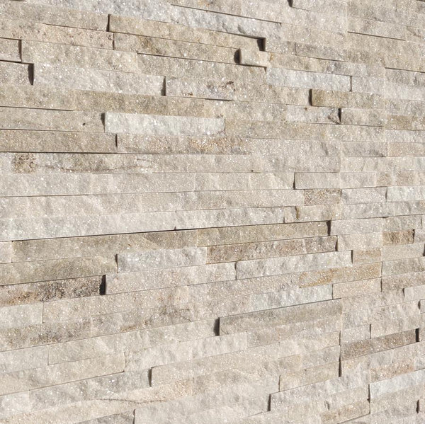 Cream Sparkle Quartz Split Face Tiles 550x150 | Stone Paving Direct