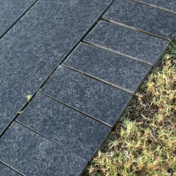 Black Basalt Porcelain Edging Setts 200x100x20 | Stone Paving Direct