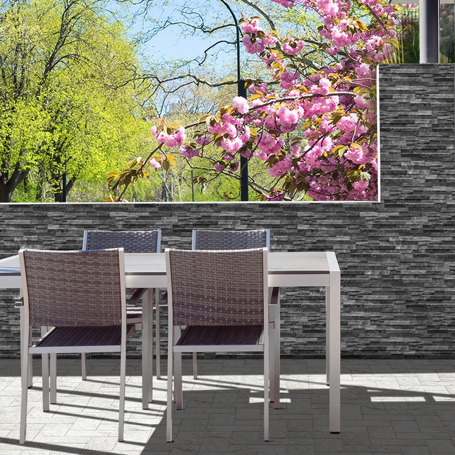 Dark Grey Italian Porcelain Split Face Effect Tiles | Stone Paving Direct