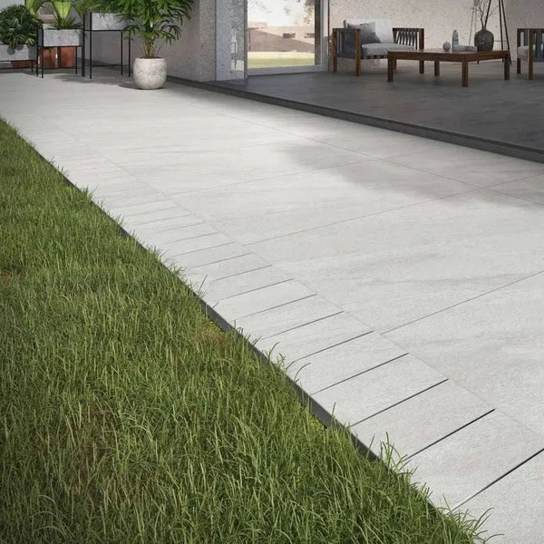 County Light Grey Porcelain Edging Setts 200x100x20 | Stone Paving Direct