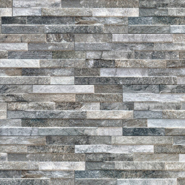 Grey Blend Italian Porcelain Split Face Effect Tiles | Stone Paving Direct