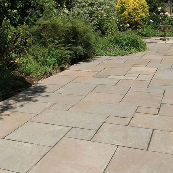 Autumn Brown Indian Sandstone Paving Slabs 900x600 | Stone Paving Direct