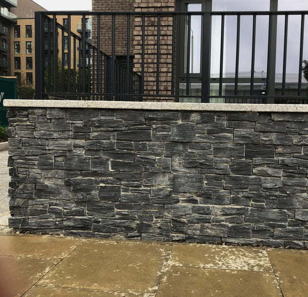 Black Stone Cladding Z Panels 550x200 with Cement Backing | Stone ...