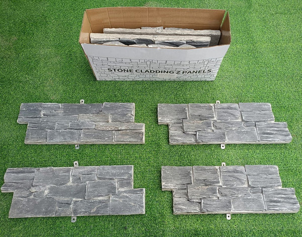 Black Stone Cladding Z Panels 550x200 with Cement Backing | Stone ...