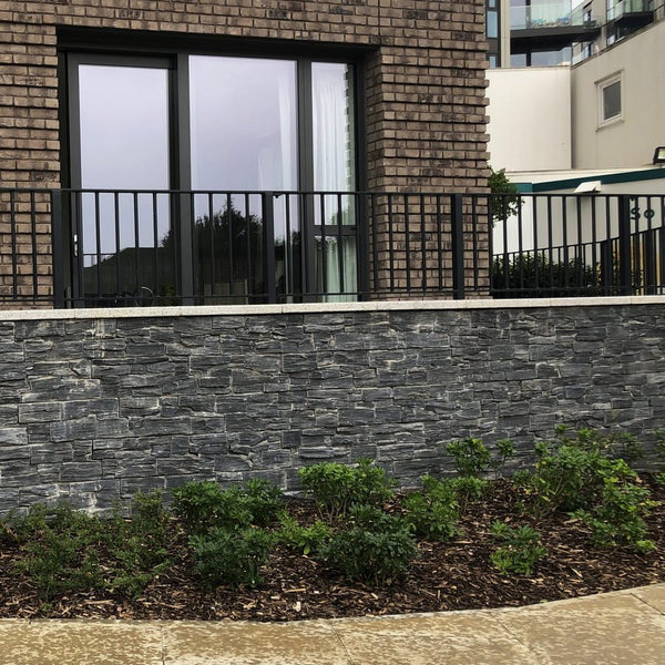 Black Stone Cladding Z Panels 550x200 with Cement Backing | Stone ...