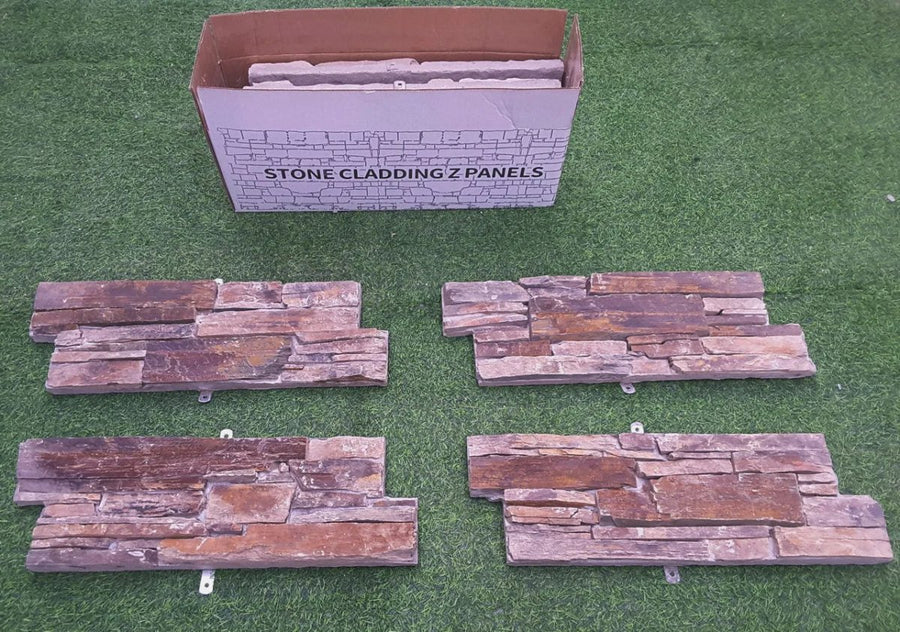 Multicolour Slate Stone Cladding Z Tiles Clad Panels Cement Baking ...