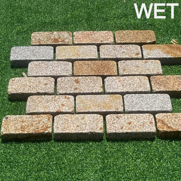 Silver Grey Granite Setts Cobbles Cropped 200x100x50 | Stone Paving Direct