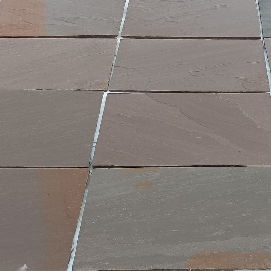 Autumn Brwon Blend Indian Sandstone Paving Slabs, 560 Series 3 Sizes ...