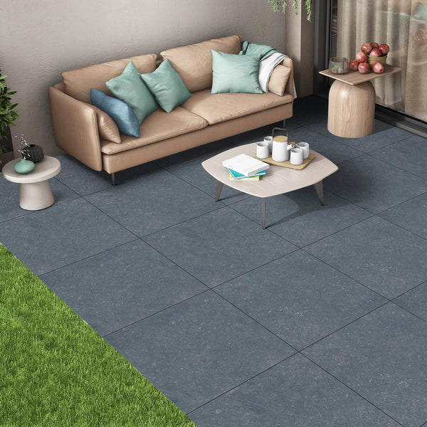 Dark Grey Porcelain Paving Slabs Belgium Stone 900x600 | Stone Paving ...