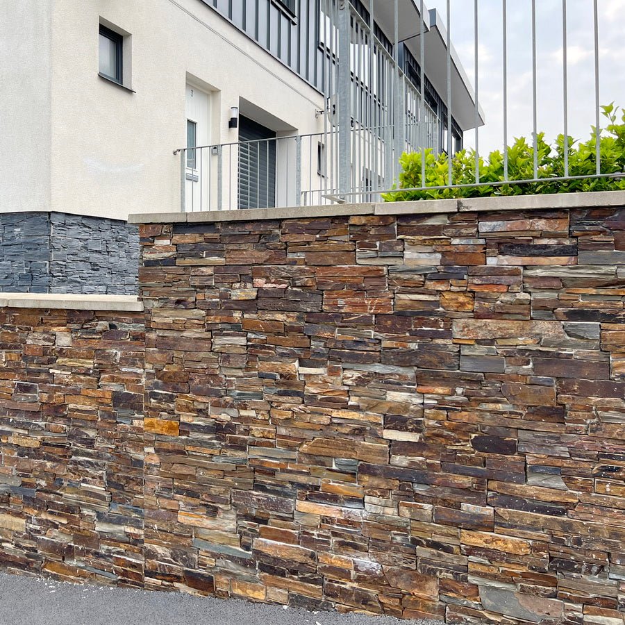 Multicolour Slate Stone Cladding Z Tiles Clad Panels | Stone Paving Direct
