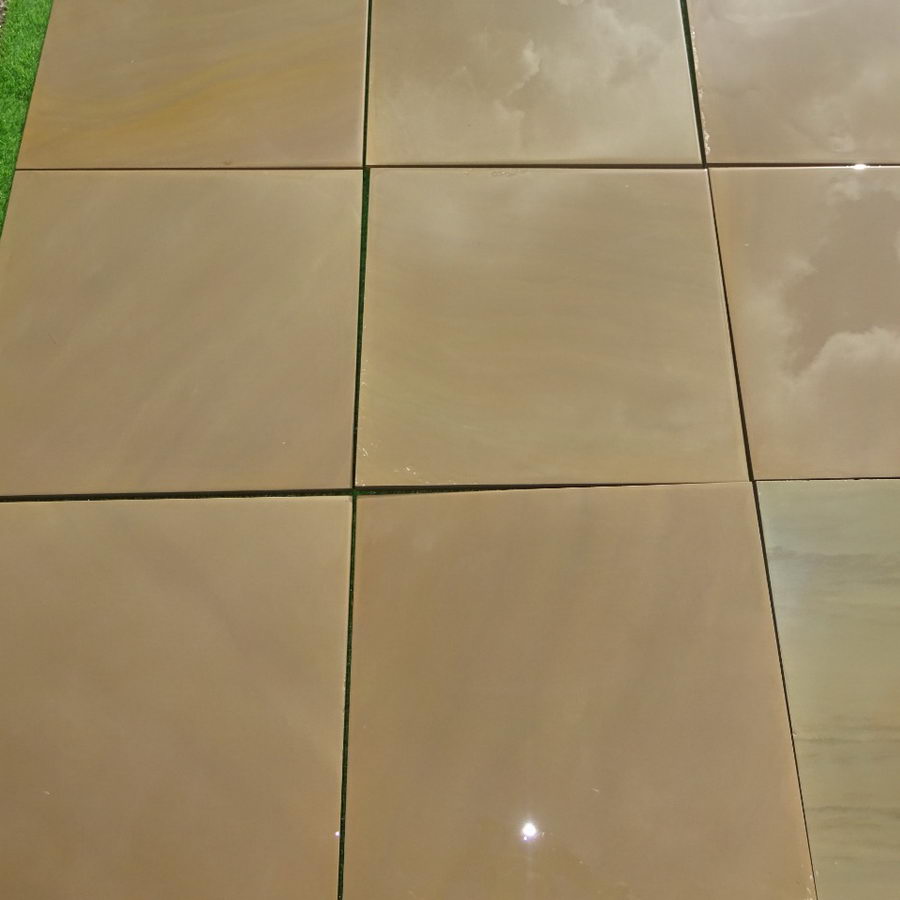 Raj Green Smooth Indian Sandstone Sawn & Honed 600x600 | Stone Paving ...