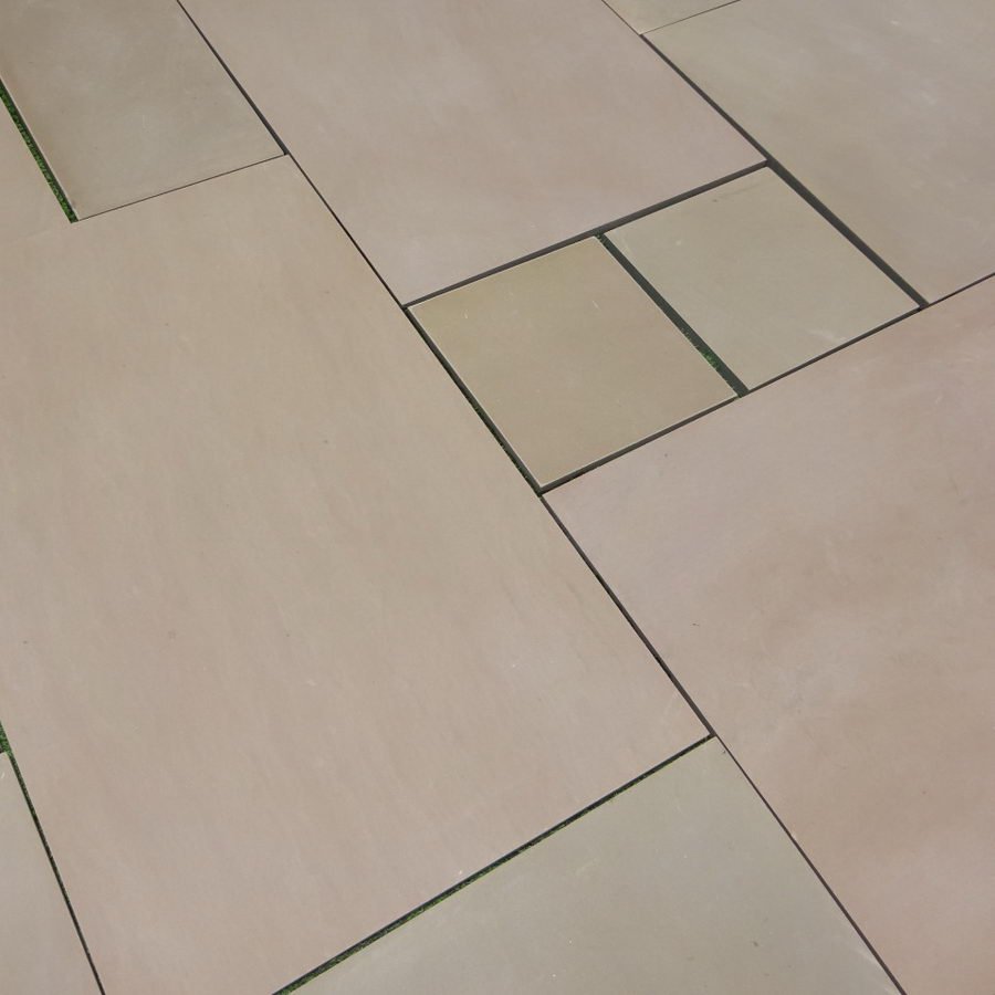 Raj Green Smooth Indian Sandstone Paving Sawn & Honed Patio Packs ...