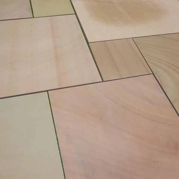 Rippon Buff Smooth Indian Sandstone Sawn & Honed Patio Packs | Stone ...