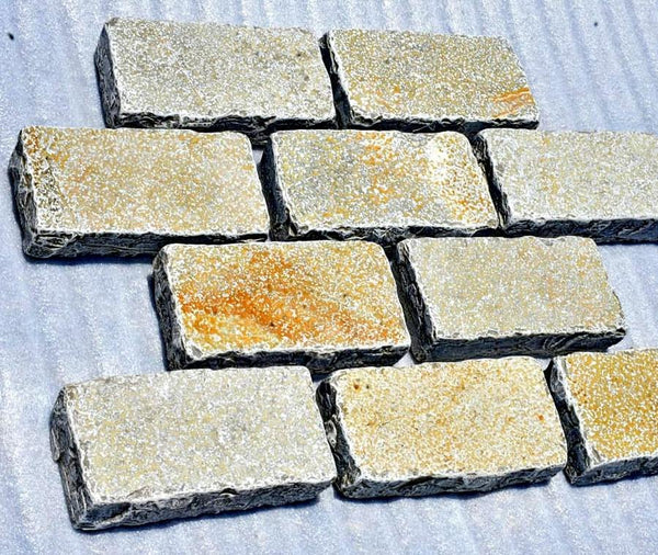 Tundar Yellow Limestone Setts Tumbled | Stone Paving Direct