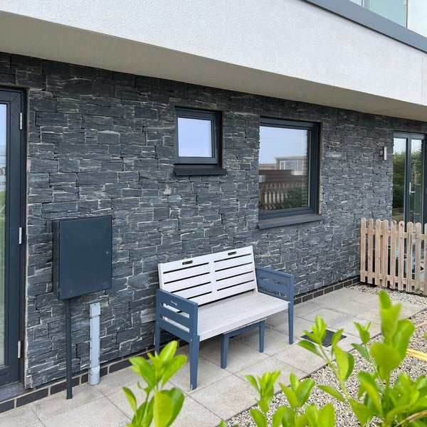 Black Slate Stone Cladding Z Tiles Clad Panels | Stone Paving Direct