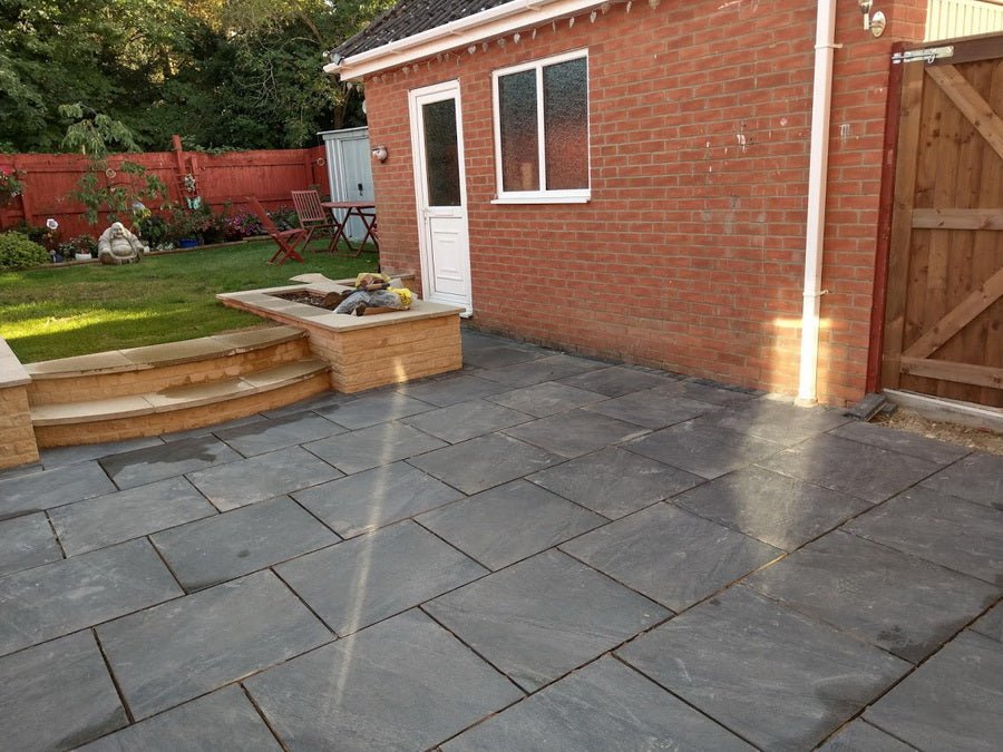 Anthracite Black Porcelain Paving Slabs 600x600 | Stone Paving Direct