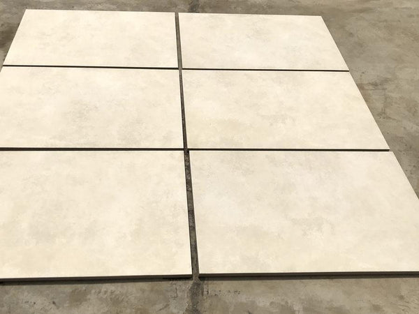 Beige Porcelain Paving Slabs Cement Effect 900 x 600 | Stone Paving Direct