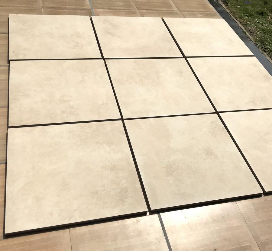 Beige Cement Porcelain Paving Slabs 600x600 | Stone Paving Direct