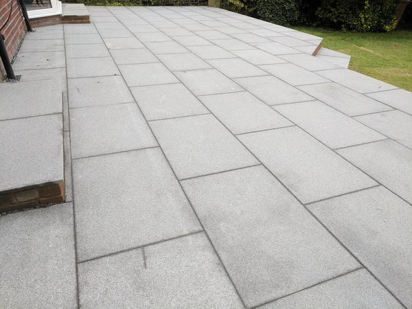 Blue Grey Granite Paving Slabs, Mid Grey 900x600 | Stone Paving Direct