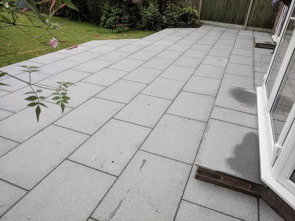 Blue Grey Granite Paving Slabs, Mid Grey 900x600 | Stone Paving Direct