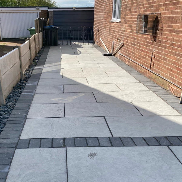 Dove Grey Limestone Paving 900 x 600 | Stone Paving Direct