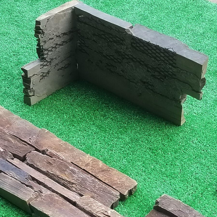 Multicolour Slate Stone Cladding Z Tiles Clad Panels | Stone Paving Direct