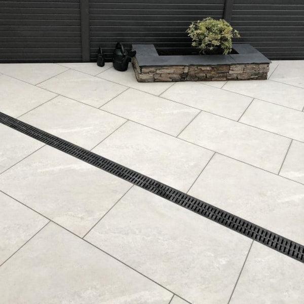 Himalayan White Outdoor Porcelain Tiles 900 x 600 | Stone Paving Direct