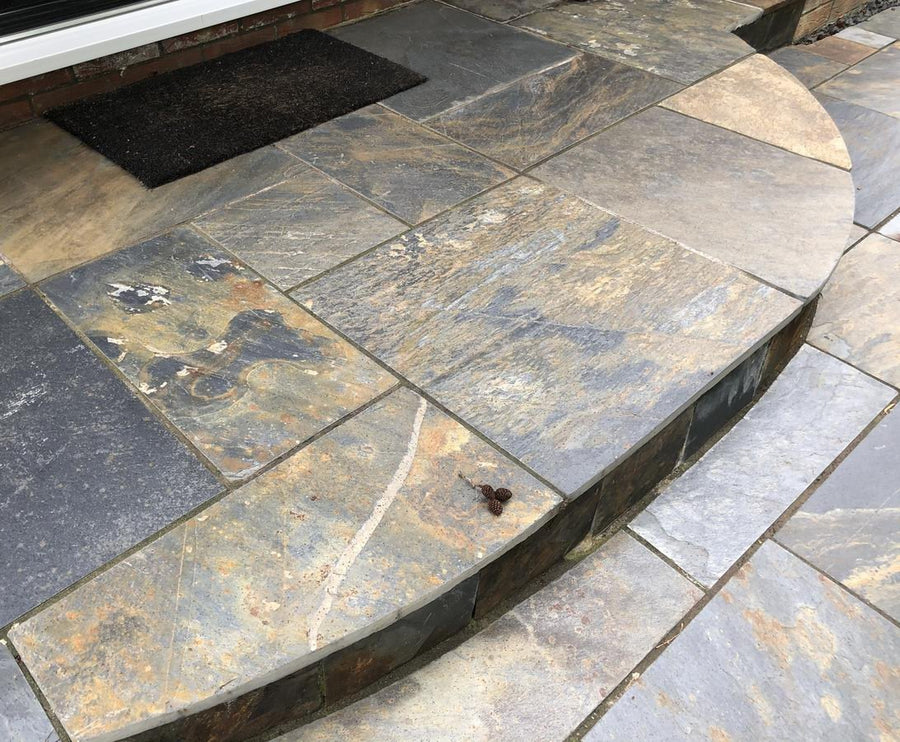 China Slate Paving Slabs, Multicolour Copper Slate 600 x 600 | Stone ...