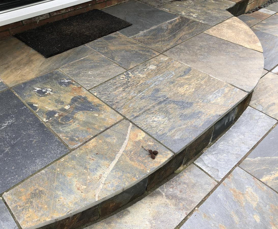 China Slate Paving Slabs, Multicolour Copper Slate 600 Patio Packs ...