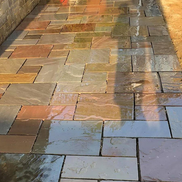 Raj Blend Indian Sandstone Paving Slabs, 560 Series 3 Sizes 22mm ...