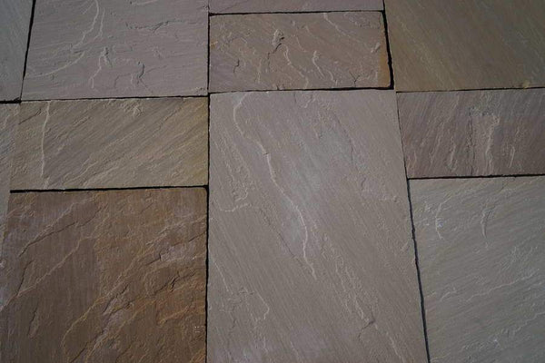 Raj Blend Indian Sandstone Paving Slabs, 560 Series 3 Sizes 22mm ...
