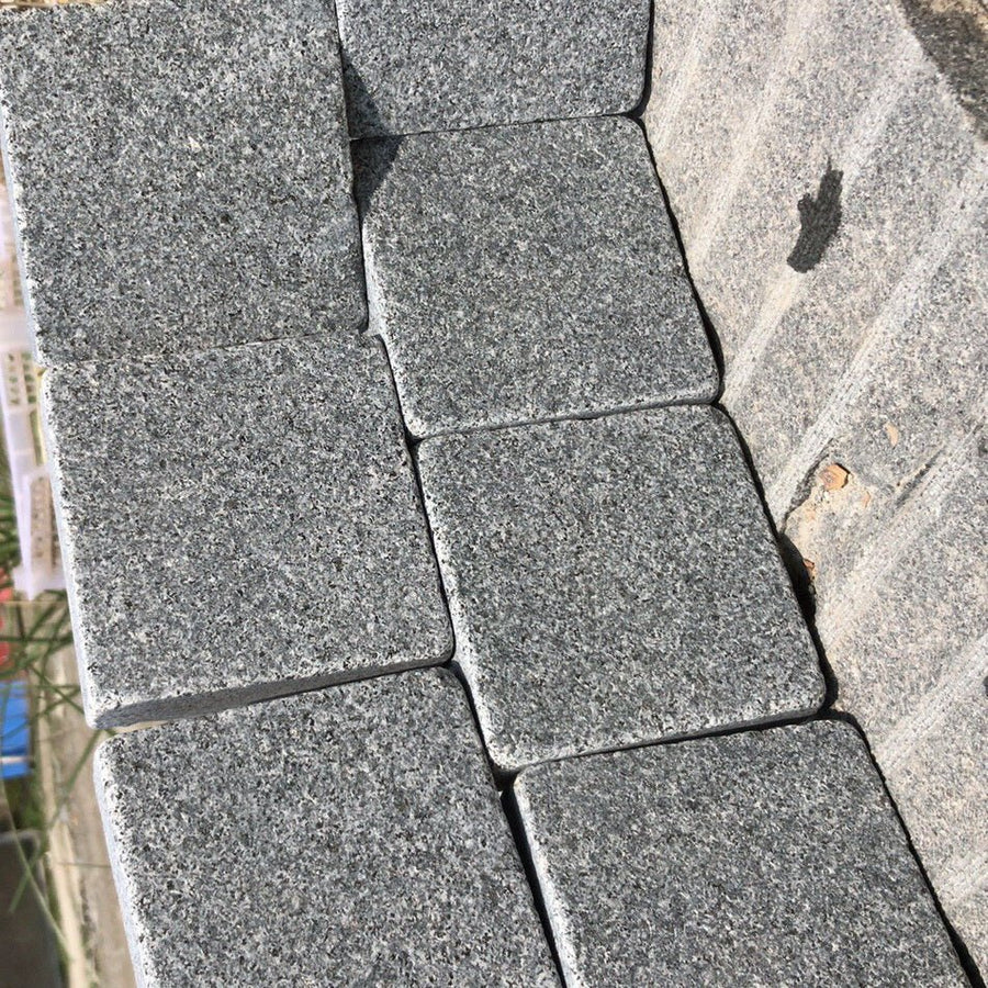 Tumbled Granite Setts for Paving Edges 100x100x30 | Stone Paving Direct
