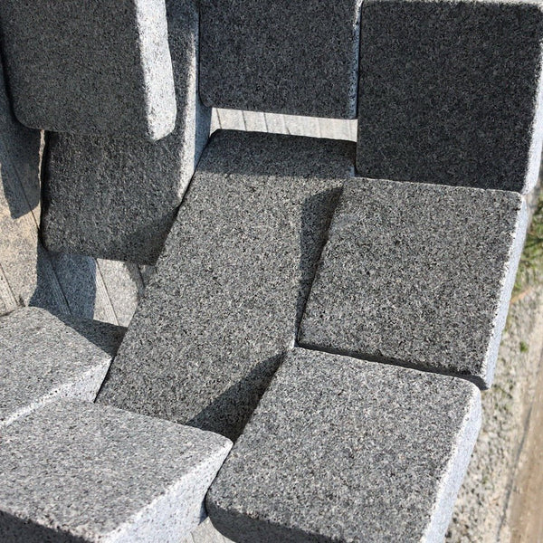 Tumbled Granite Setts for Paving Edges 100x100x30 | Stone Paving Direct
