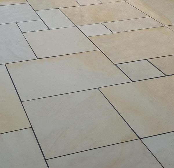 Ivory Beige Smooth Indian Sandstone Paving Mint Fossil 600x600 | Stone ...