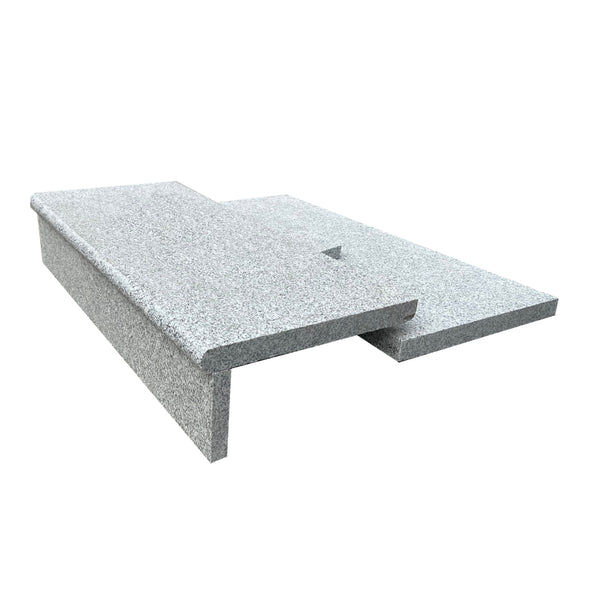Bullnose Stone Steps Kit, Silver Grey Granite 900 x 400 x40 | Stone ...