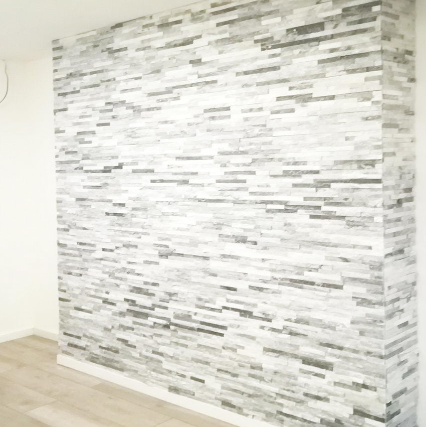 Ice Grey Sparkle Quartz Split Face Tiles 360x100 | Stone Paving Direct